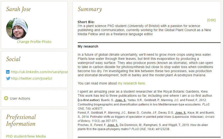 Build Your Plantae Profile - Tips for success | Plant Science Today