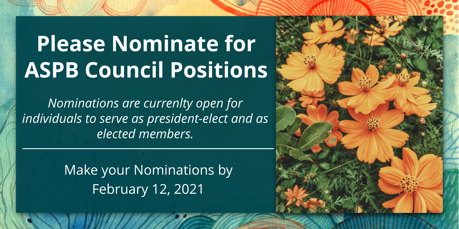 ASPB Members: Please Nominate for ASPB Council Positions | Plant ...