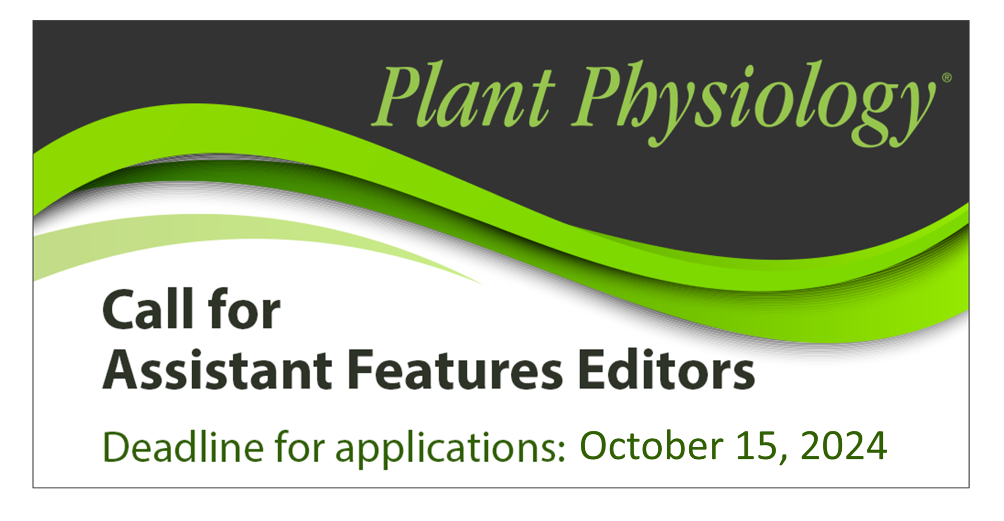 Plant Physiology is recruiting Assistant Features Editors to start in ...